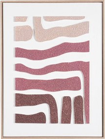 BIZZOTTO Růžový obraz v rámu 80 x 60 cm liniový 0245283