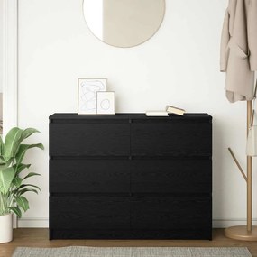 Příborník Černý dub 100x35x76 cm Dřevěná konstrukce 3328499