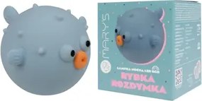Mary's LED silikonová noční lampička dotyková RGB - Puffer Fish, modrá