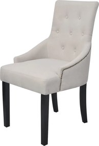 vidaXL Jídelní židle 4 ks krémově šedé textil [272506]