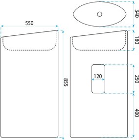 Rea, Volně stojící umyvadlo REA Merlo, REA-U0616