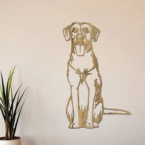 dřevo života Dřevěná dekorace psa Ridgeback Zvolte rozměr (cm): 25x45, Zvolte barvu dekoru: Dub zlatý