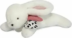 Doudou Dárková sada - Plyšový králíček s růžovou bambulkou 25 cm / od