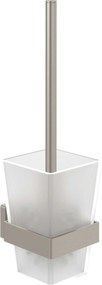 Villeroy & Boch Elements Striking - WC štětka nástěnná s držákem, sklo/matný kartáčovaný nikl TVA15201700064