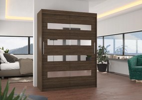 ADRK Furniture Skříň posuvná se zrcadlem BALTIC 150 ADRK-SW-BAL-CH-150