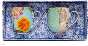 Pip Studio Royal Blue/Flowers Set 2 hrnků 325ml