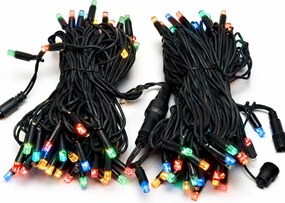 Easy Fix RGB LED světelný řetěz, 20 m, venkovní, 200 diod, černý kabel, IP67