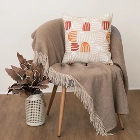 SCANquilt povlak LONA retro béžovorezavá 45 x 45 cm