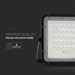 LED Venkovní solární reflektor LED/10W/3,2V IP65 4000K černá + DO
