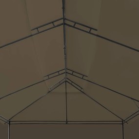 Altán se závěsy 600 x 298 x 270 cm taupe 180 g/m² 312247