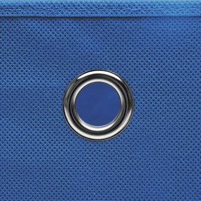 Úložné boxy 4 ks modré 32 x 32 x 32 cm textil 288337