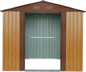 Zahradní domek BestBerg ZDB-4D / 4,1 m² / 236 x 174 x 206 cm / dekor dřevo/hnědá