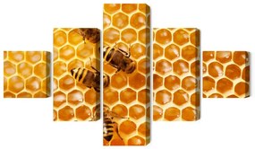 Vícedílný obraz Včely Na Plástev Nedostatek Nedostatek Přírodní plátno 200x120