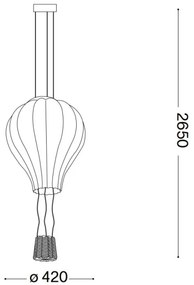 Ideal Lux - Lustr na lanku DREAM BIG 1xE27/42W/230V pr. 42 cm