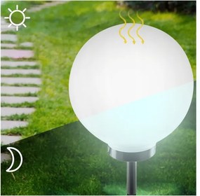 LED Solární lampa LED/1,2V 6500K 200 mAh pr. 30 cm IP44 bílá/černá