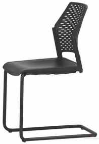 RIM Jednací židle REWIND RW 2106 plastová s područkami Barva podnože chromová podnož Barva plastu RIM černý plast