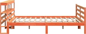 Postel bez matrace voskově hnědá 200 x 200 cm masivní borovice 3305848