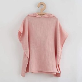 Dětské mušelínové pončo New Baby Feeling růžová 35 cm velikost XS