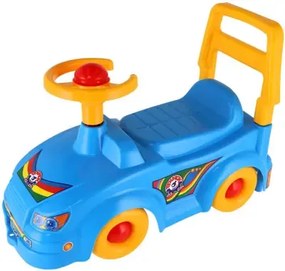 Odrážedlo auto s klaksonem a opěrkou zad / 2 barvy: červená, modrá / N