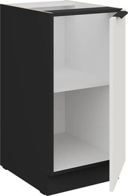 ARIA wb | dolní skříňka 40 D 1F policová | 40 cm | ANTI FINGERPRINT povrch | černá/bílá