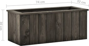 vidaXL Vyvýšený záhon tmavě šedý 74 x 32 x 30 cm masivní borové dřevo [315414]