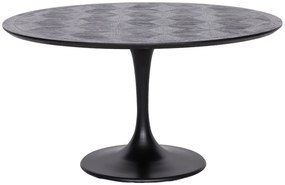 OnaDnes -20% Černý dubový jídelní stůl Richmond Blax 140 cm