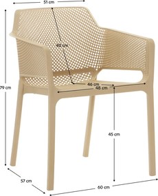 Kondela Stohovatelné křeslo, šedohnědá Taupe, LAVTON