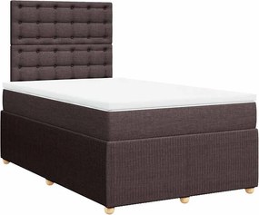 Box spring postel s matrací tmavě hnědá 120x200 cm textil 3294340