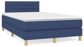 Box spring postel s matrací a LED modrá 120x190 cm textil 3270101