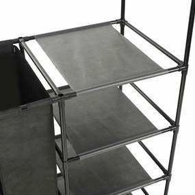 Stojan na oblečení ocel a netkaná textilie 87x44x158 cm černý 245743