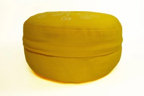 S radostí - vlastní výroba Meditační polštář strom života - žlutý Velikost: ∅30 x v30 cm