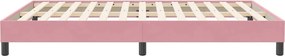 Postel Box Spring bez matrace růžová 140x210 cm samet 3315830