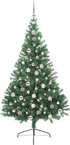 Umělý osvětlený vánoční stromeček Zelená 210 cm PVC 3397026