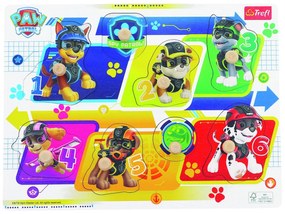 Trefl Vkládačka/Puzzle deskové obrysové dřevěné Tlapková patrola/Paw Patrol ve fólii 30x22cm 18m+