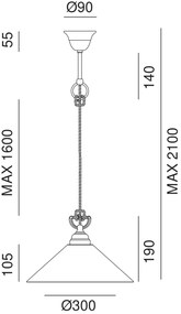 Il Fanale Minimalistické závěsné svítidlo TABIÀ ø 300 mm