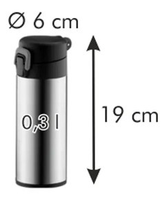 Sport termoska se zámkem CONSTANT 0,3 l, nerez