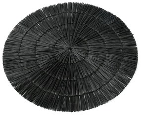 Prostírání Alang Alang Round Black 38 cm Bazar Bizar