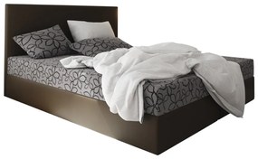 Expedo Čalouněná postel boxspring ELONA 2, 90x200, flowers 83/sioux hnědá, levá