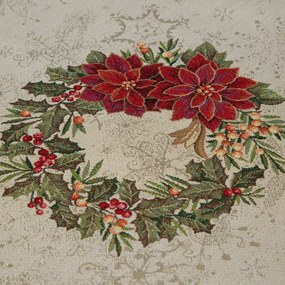 VÁNOČNÍ GOBELÍNOVÝ BĚHOUN NA STŮL MERRY 40X100 CM VZOROVANÝ