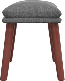 Podnožka světle šedá 45 x 29,5 x 35 cm textil 341457