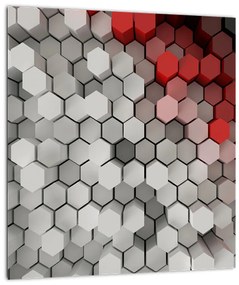 Obraz - 3D hexagony (30x30 cm)