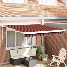 Stahovací markýza Oranžová a hnědá 300 x 250 cm Textil a kov 3329950