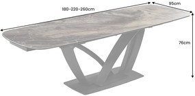 Roztahovací keramický stůl Vallerina 180-220-260 cm taupe