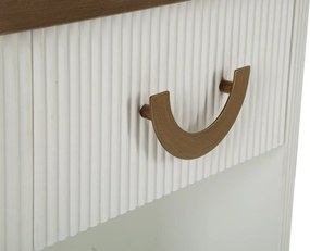 Noční stolek Tolosa 48 cm bílý/jasan