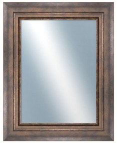 DANTIK - Zarámované zrcadlo - rozměr s rámem cca 40x50 cm z lišty TRITON široký měď antik (2951)