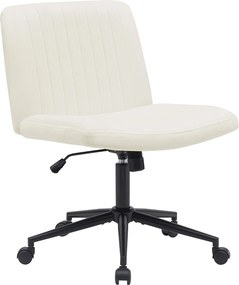 Kancelářská židle Kingman samet – krémová