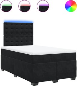 Box spring postel s matrací černá 120 x 200 cm samet 3293196