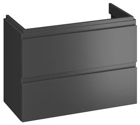 Cersanit Moduo Slim, závěsná umyvadlová skříňka 80x38x57 cm, antracitová matná, S590-089