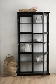 Černá vitrína z MDF 98x193x34 cm Wilma – Ellos Home