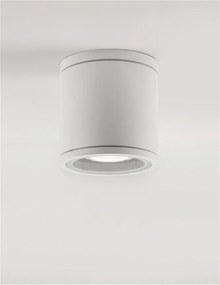 NV 9040061 Venkovní stropní svítidlo CERISE bílý litý hliník a skleněný difuzor GU10 1x7W IP54 220-240V bez žárovky - NOVA LUCE